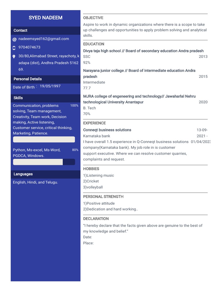 CV New | PDF | Cognition | Cognitive Science