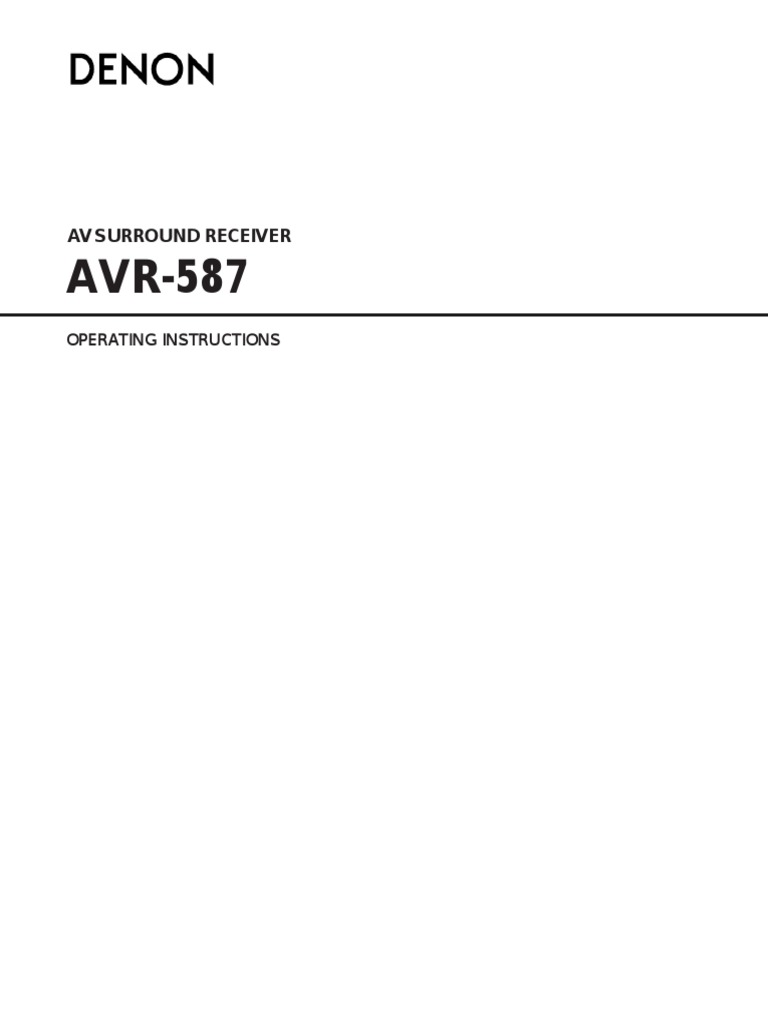 Guía de Uso para AVR-587 | PDF