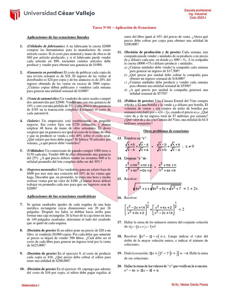 Tarea N°01 | PDF