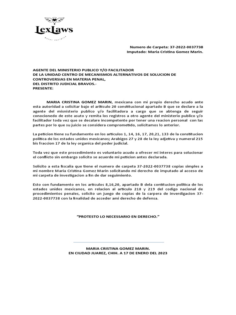 Formato de Inhibitoria | PDF