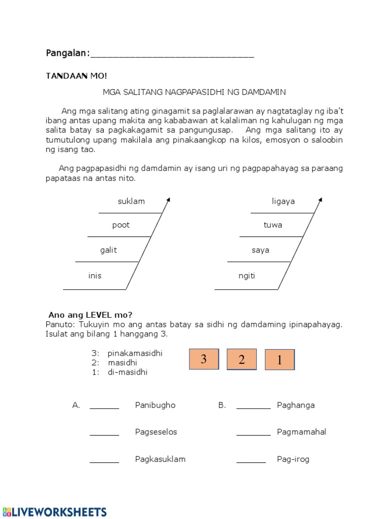 Pangalan: - : Tandaan Mo! | PDF