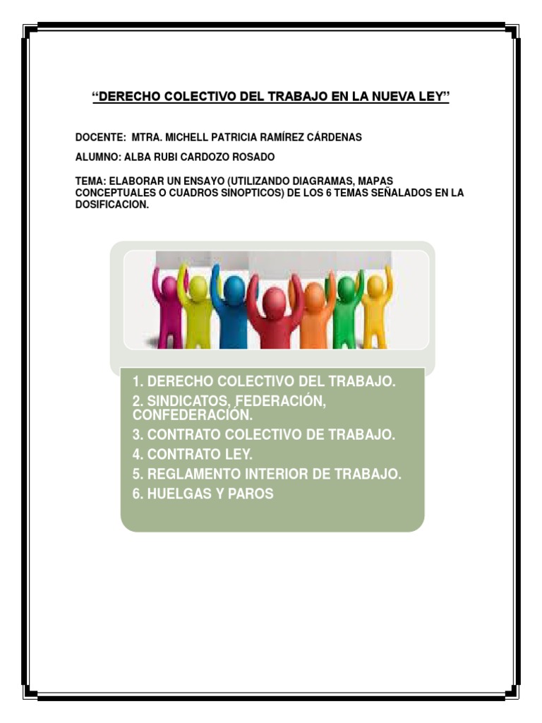 Derecho Colectivo Del Trabajo | PDF | Sindicato | Derecho laboral