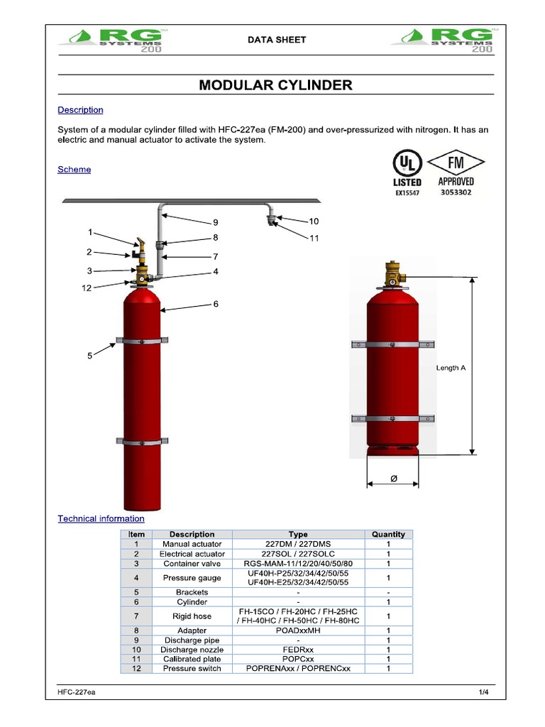 RG-200-Cylinder Dimension | PDF