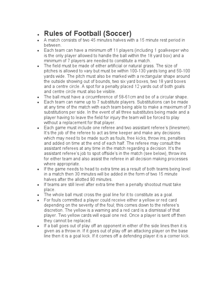 Rules of Football | PDF | Association Football | Referee