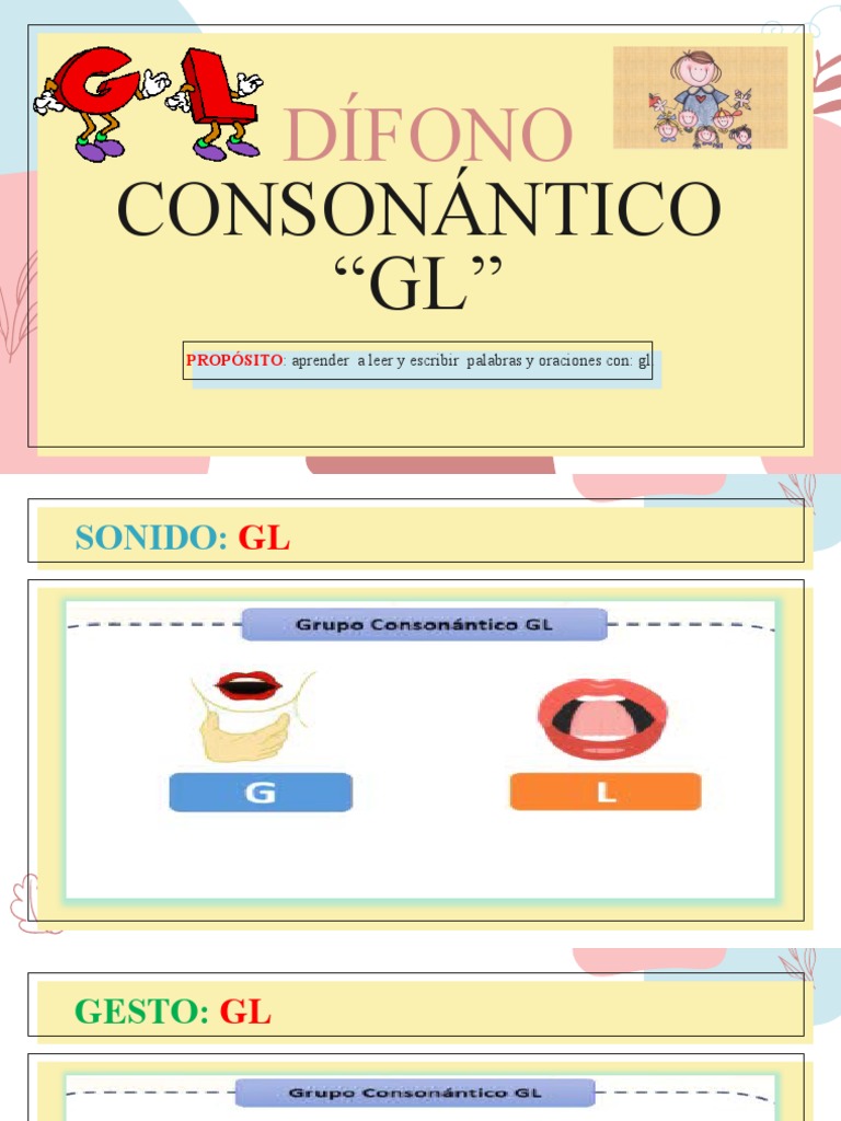 Clase Sílabas Gla Gle Gli Glo Glu | PDF