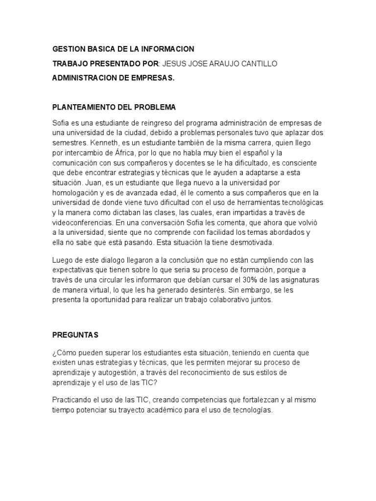 Gestion Basica de La Informacion | PDF Gestion Basica de La Informacion | PDF