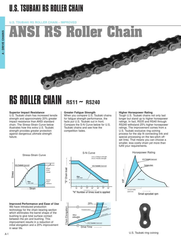 1 1 ANSI Roller Chain | PDF | Strength Of Materials | Physical Sciences