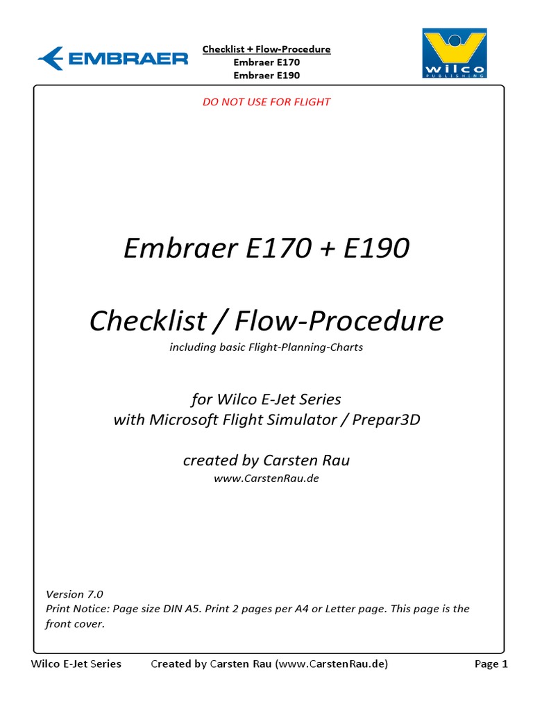 Checklist E Jets Wilco E Jet Series | PDF