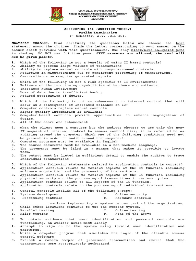 Cis Prelim Exam 45 COPIES | PDF