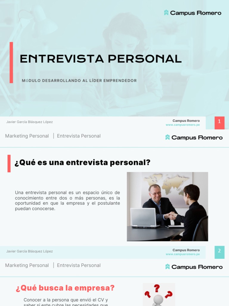 Entrevista Personal | PDF | Marketing