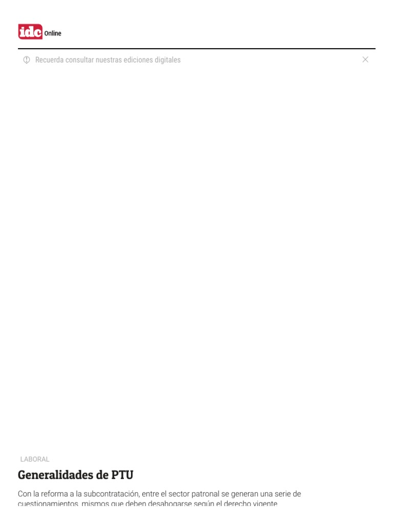 Generalidades de PTU IDC | PDF