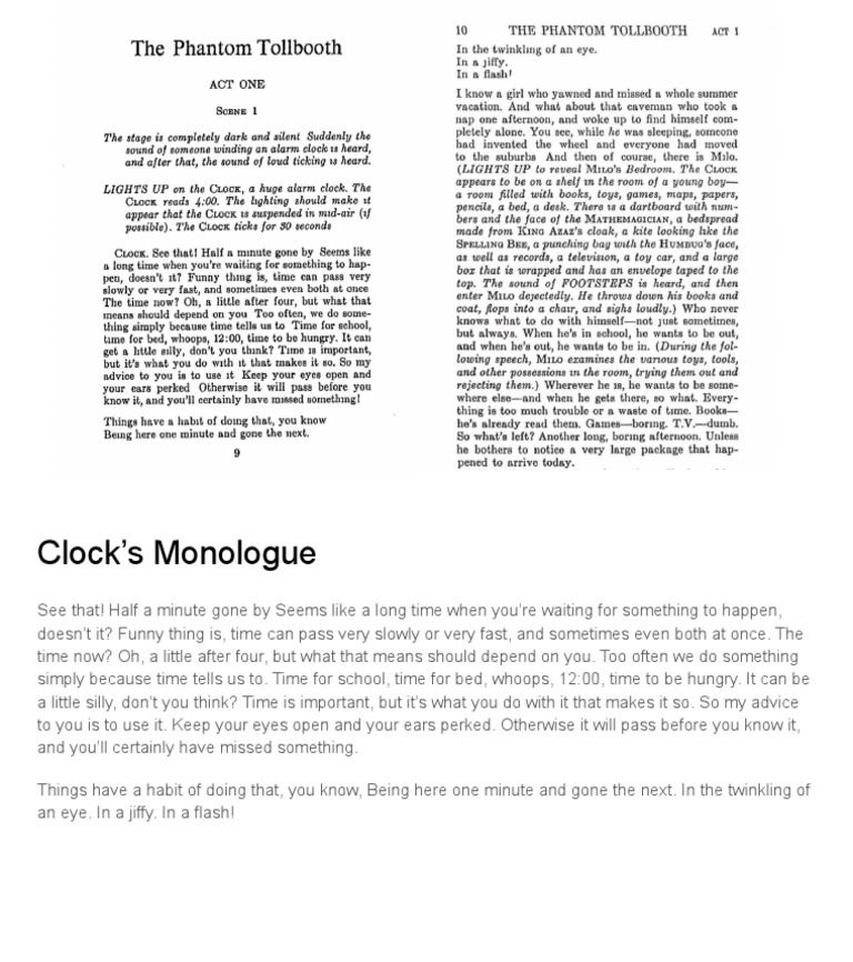 Clock Monologue | PDF