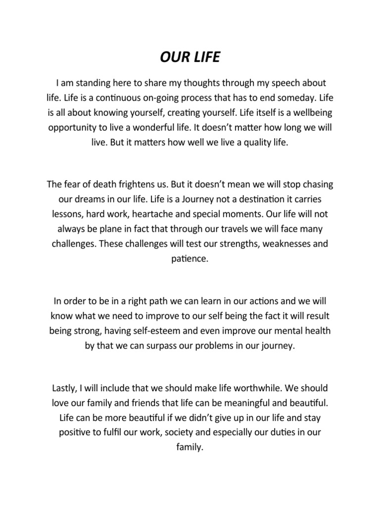 Declamation Speech | PDF | Self-Improvement | Lifestyle