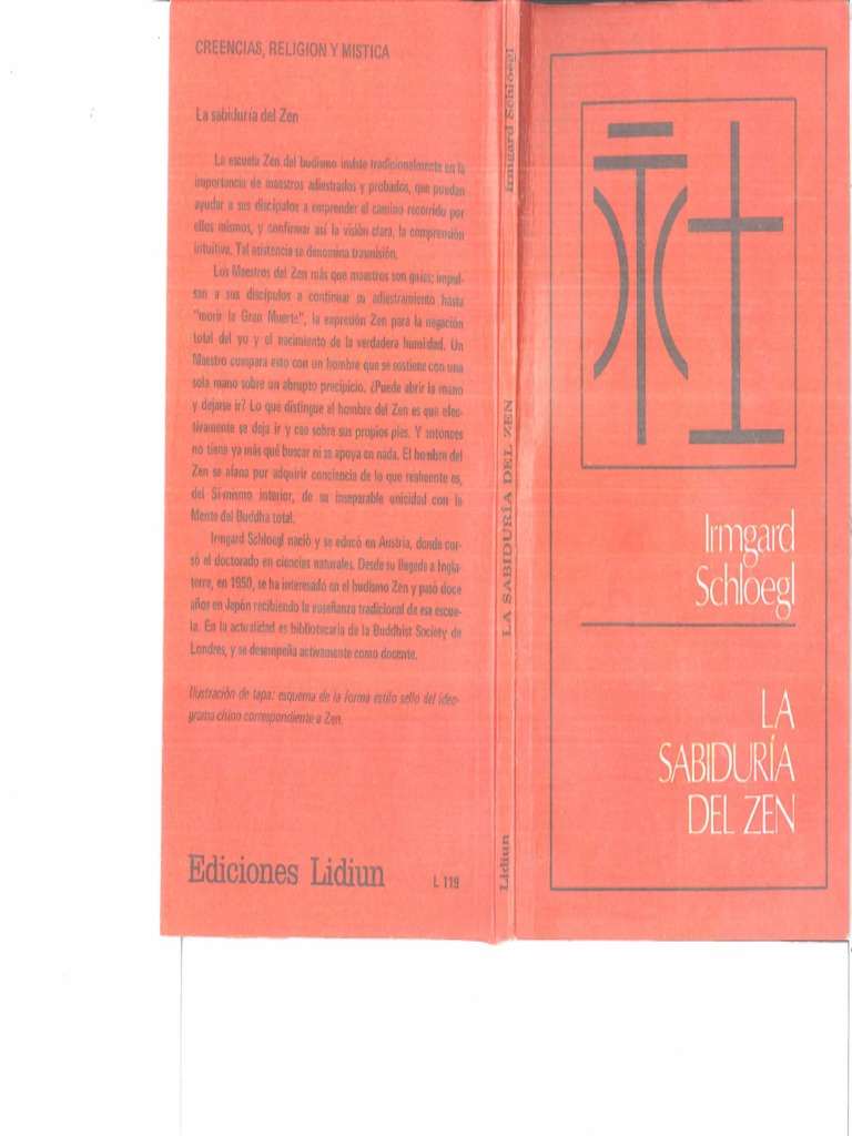 Irmgard Schloegl - La Sabiduria Del Zen | PDF