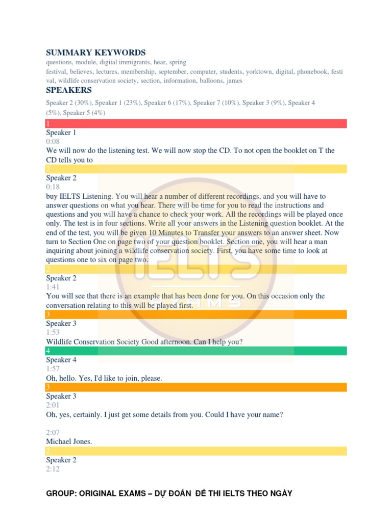 Summary Keywords: Group: Original Exams - Dự Đoán Đề Thi Ielts Theo ...