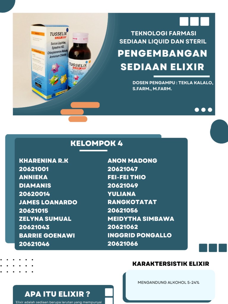 Pengembangan Sediaan Elixir | PDF