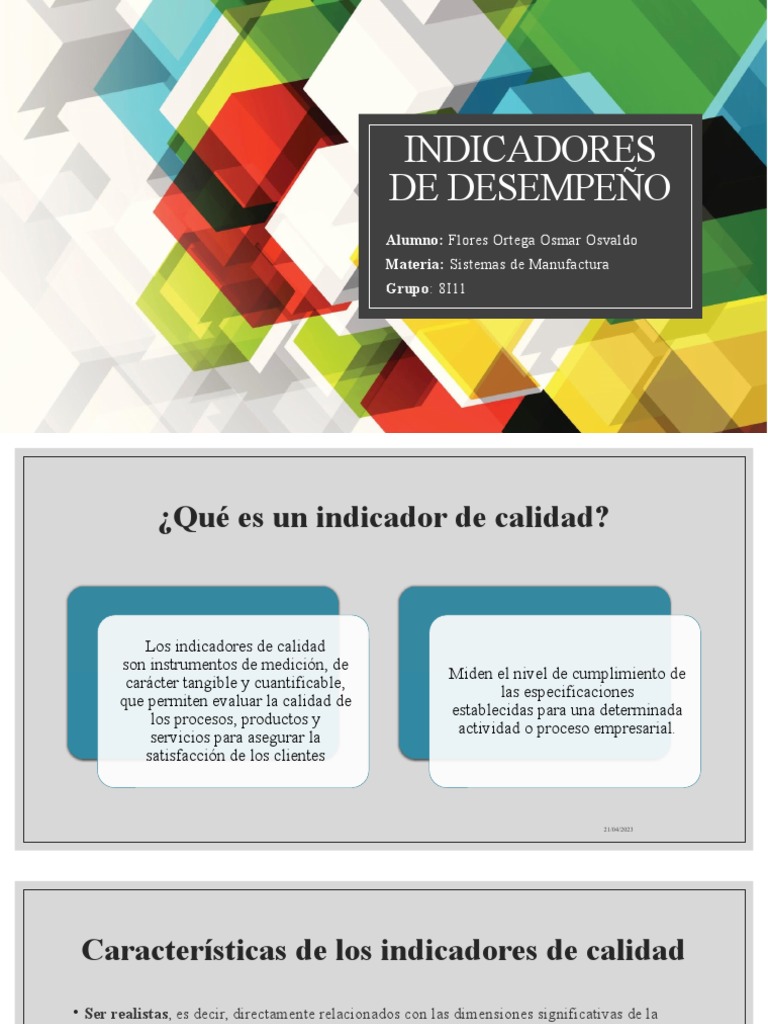 Indicadores de Calidad | PDF | Calidad (comercial) | Business