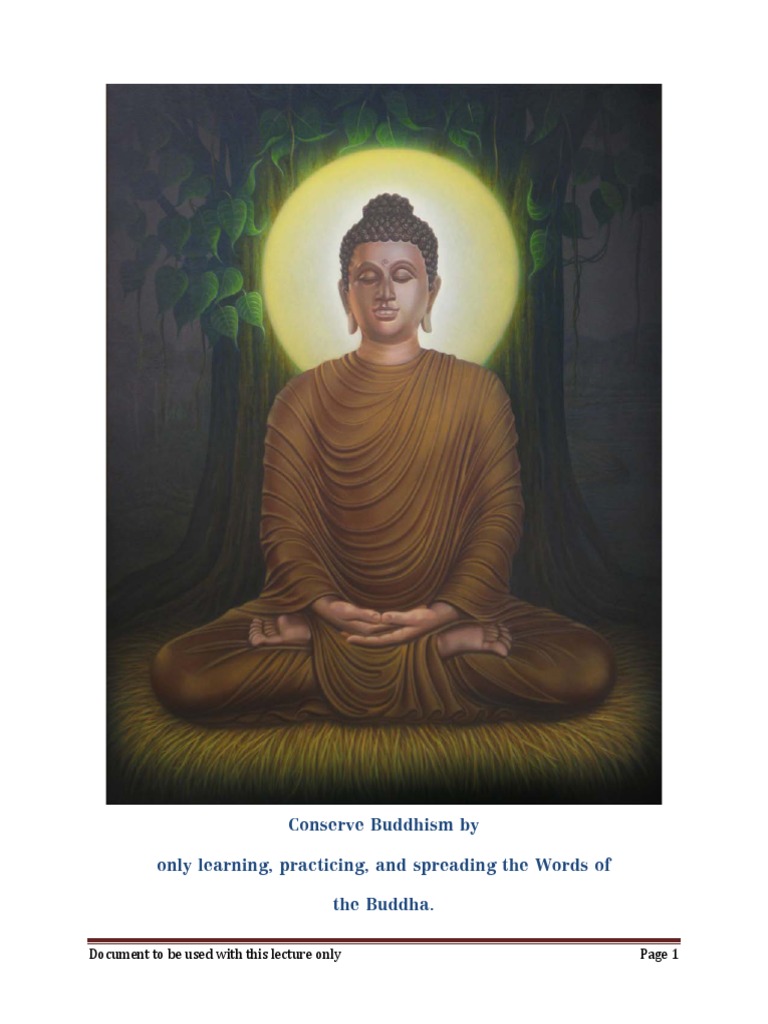 Conserve Buddhism by Only Learning, Practicing, and Spreading The Words ...