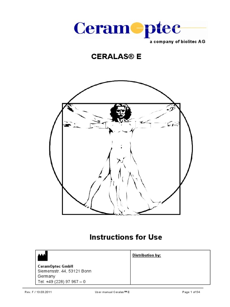 User's Manual of Ceralas E | PDF | Laser | Optical Fiber