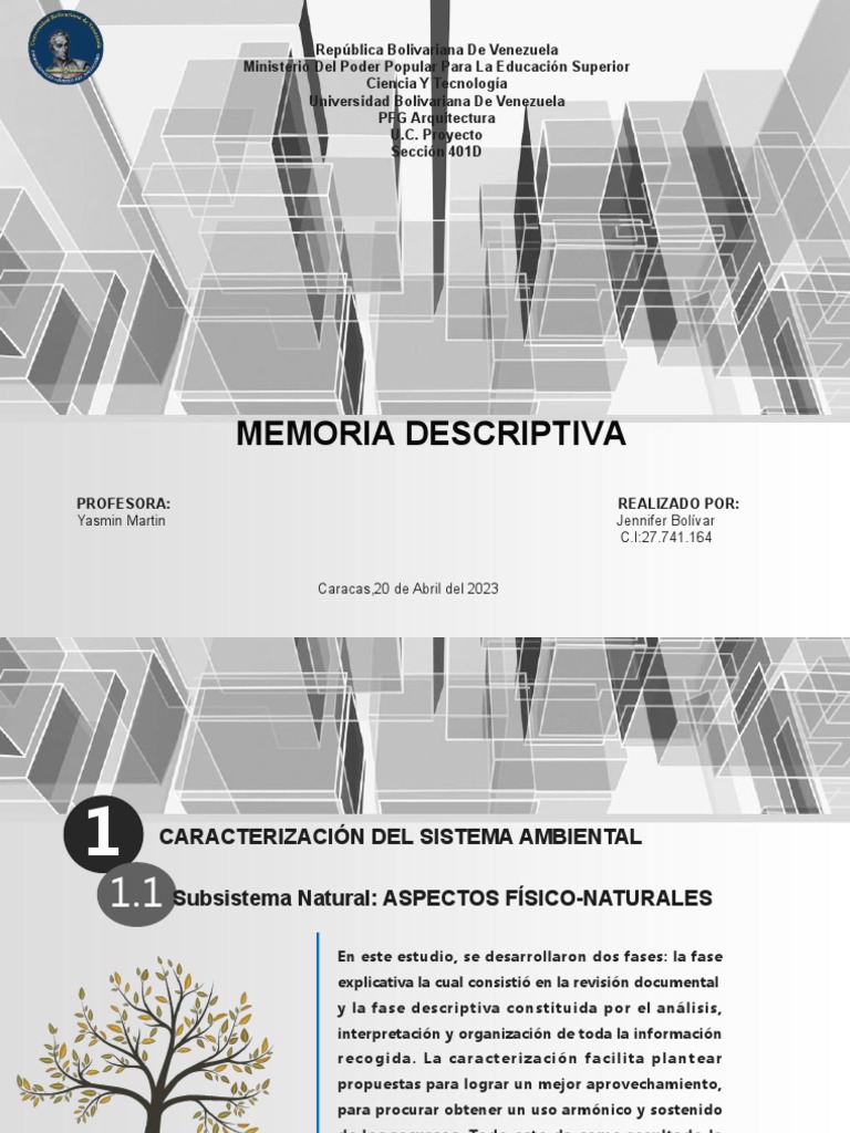 Memoria Descriptiva | PDF | Clima | Venezuela