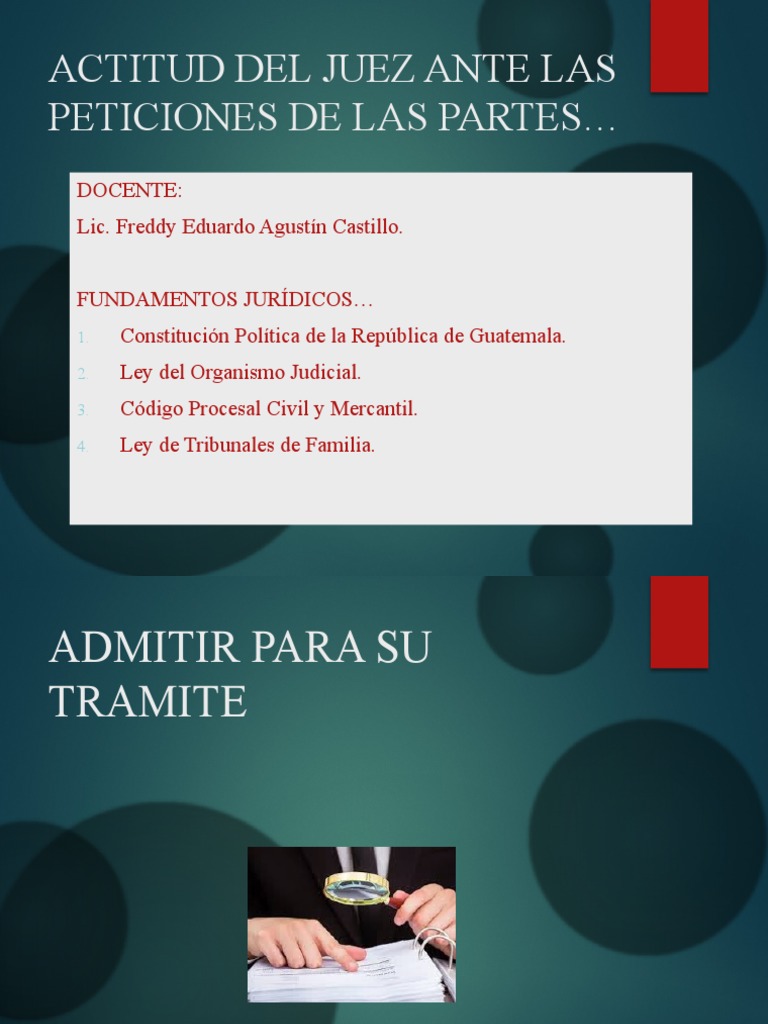 5 - Actitud Del Juez Ante El Escrito Inicial de Las Partes. | PDF ...