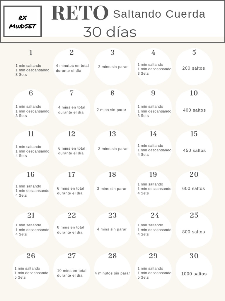 Reto 30 Dias Salta Cuerda | PDF