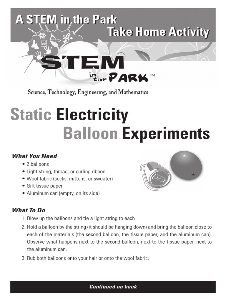 Static Electricity Balloon Experiments | PDF | Science & Mathematics