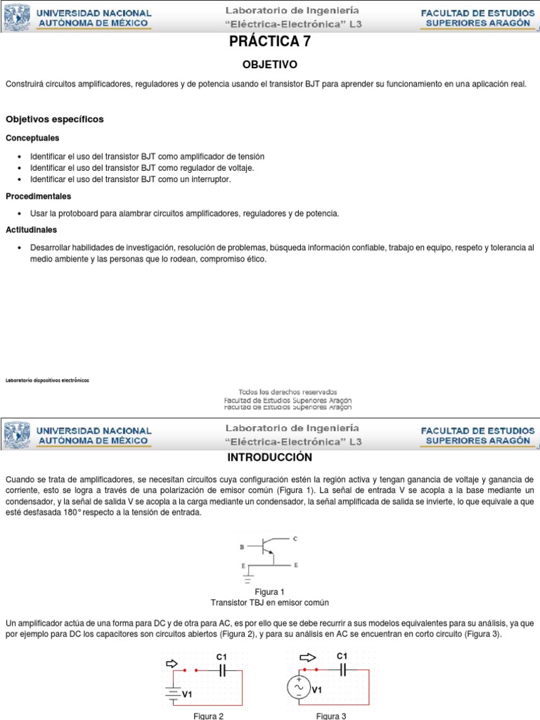 Practica 7 | PDF | Transistor | Transistor de unión bipolar