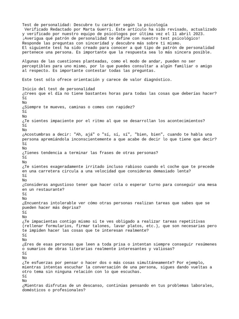 Test de Introversion Extroversion | PDF Test de Introversion Extroversion | PDF