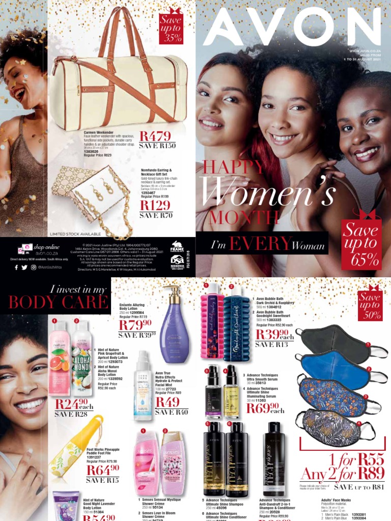 2021 - 08 - AVON - Ago. - Sales Brochure | PDF
