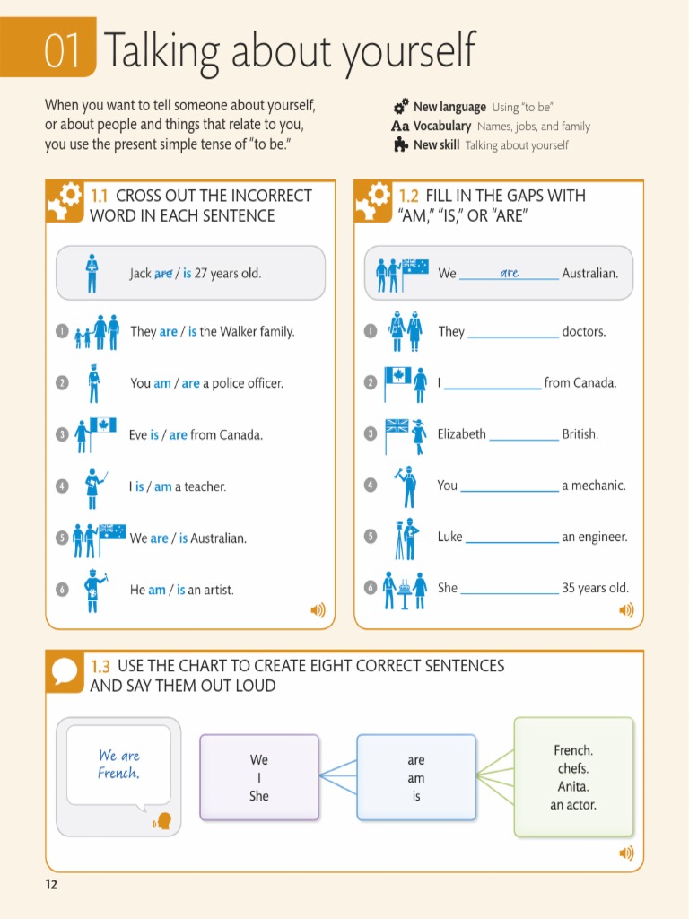 Talking about yourself and routines | PDF | Grammatical Tense ...