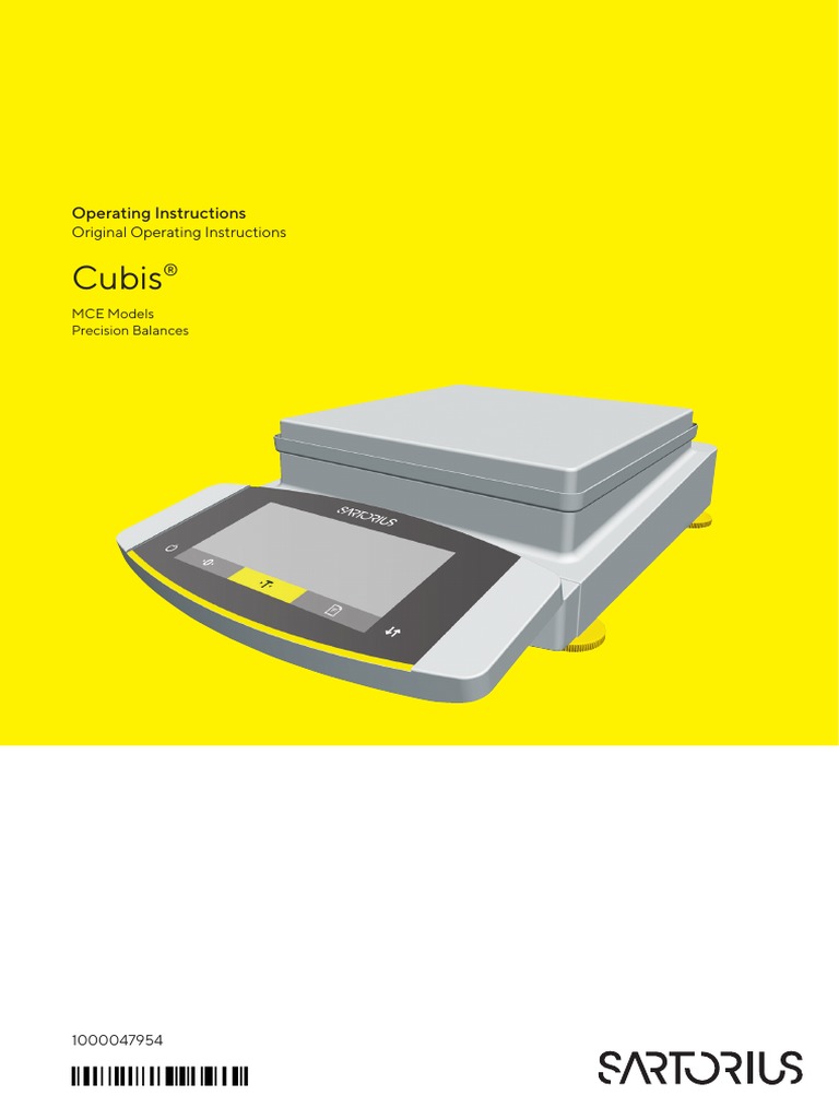 Manual Cubis Mce Precision Balances wmc6024 e Data | PDF | Power Supply | Safety