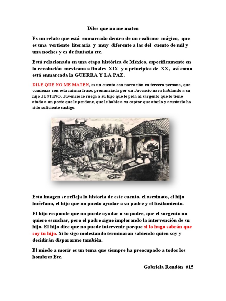 Diles Que No Me Maten | PDF
