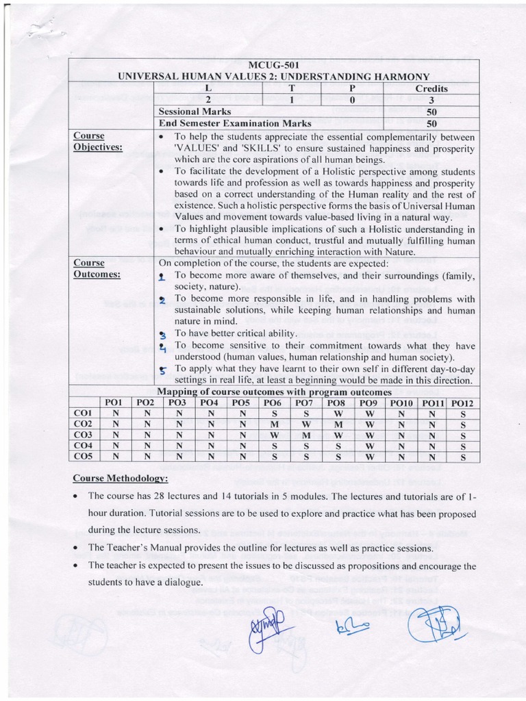 UHV-2 Syllabus | PDF | Lecture | Value (Ethics)