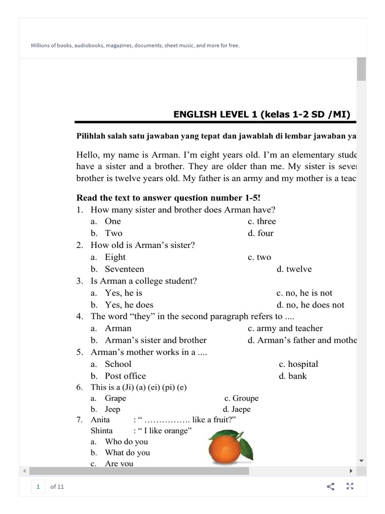 Soal Basing LV 1-2 | PDF