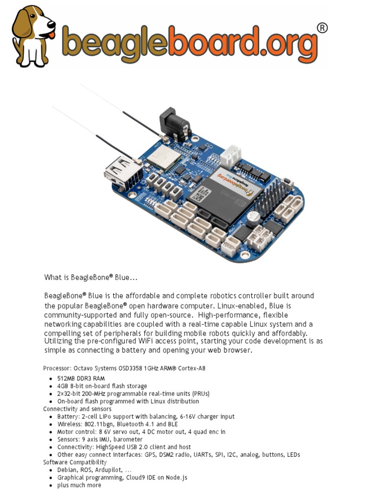 BeagleBone Blue | PDF | Usb | Microcontroller