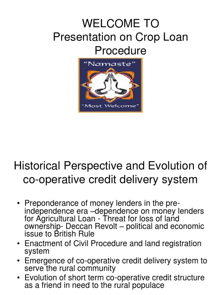 Crop Loan System Overview and Procedures | PDF | Mortgage Loan | Interest