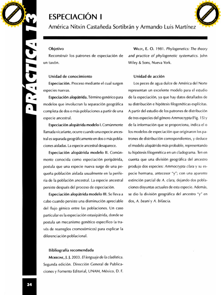 Manual de Prácticas de Sistemática 13-14 | PDF