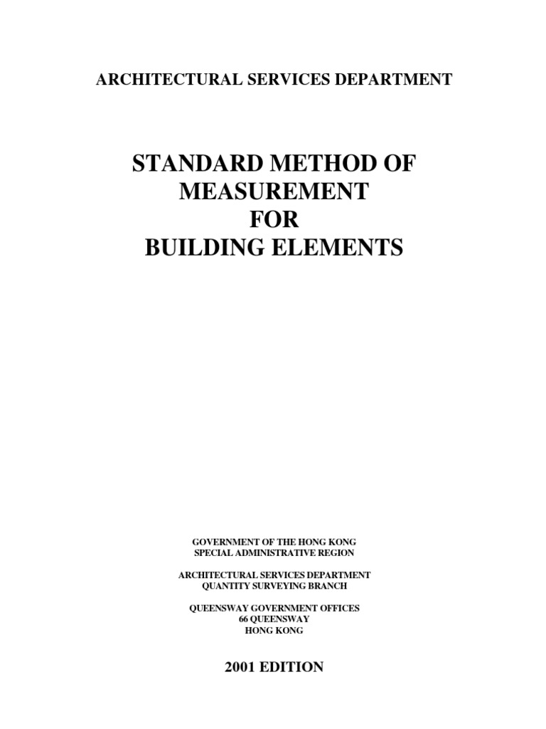 Standard Method of Measurement SMM7 | PDF | Art | Computers
