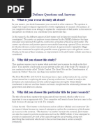 Sample Thesis Defense Questions and Answers | PDF | Likert Scale | Matter