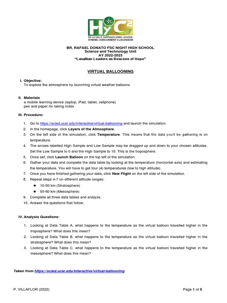 My Virtual Ballooning (1) | PDF
