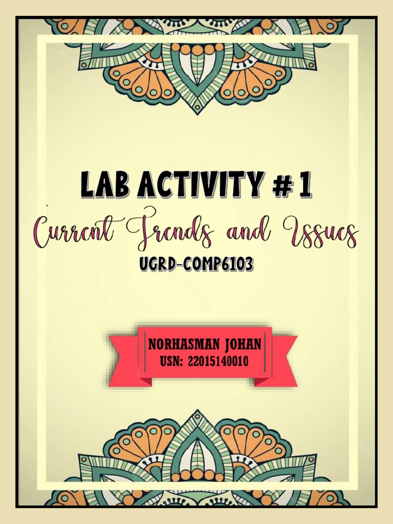Current Trends and Issues - Lab Activity #1 | PDF | Technology ...