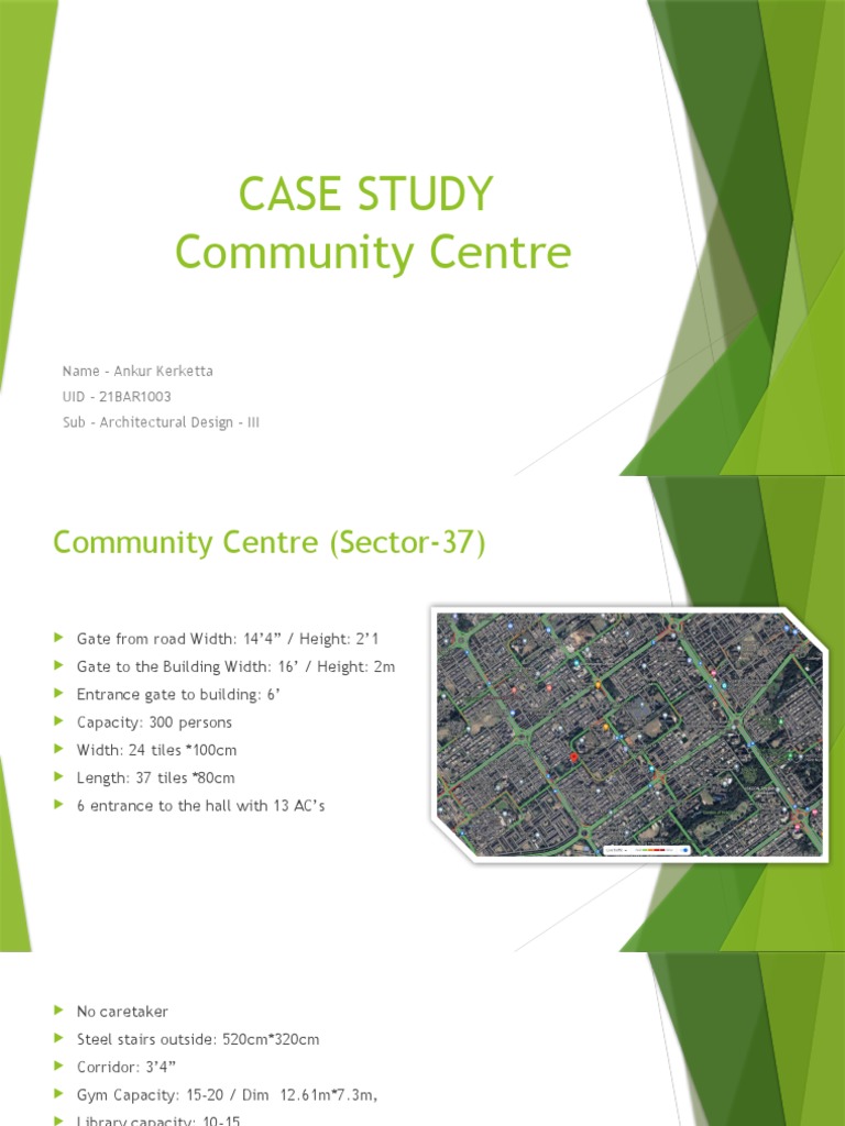 Sector 37 Community Centre Case Study | PDF | Sports & Recreation ...