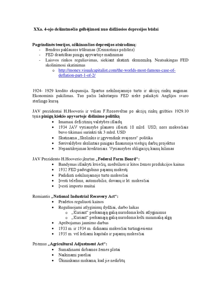 XX A. Didziosios Depresijos Analize | PDF