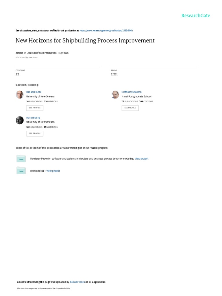 Methodology For Improving Productivity in Shipbuilding | PDF | Design ...