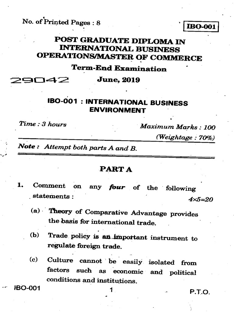 IBO 01 June 2019 - Removed | PDF | Foreign Direct Investment | Economies