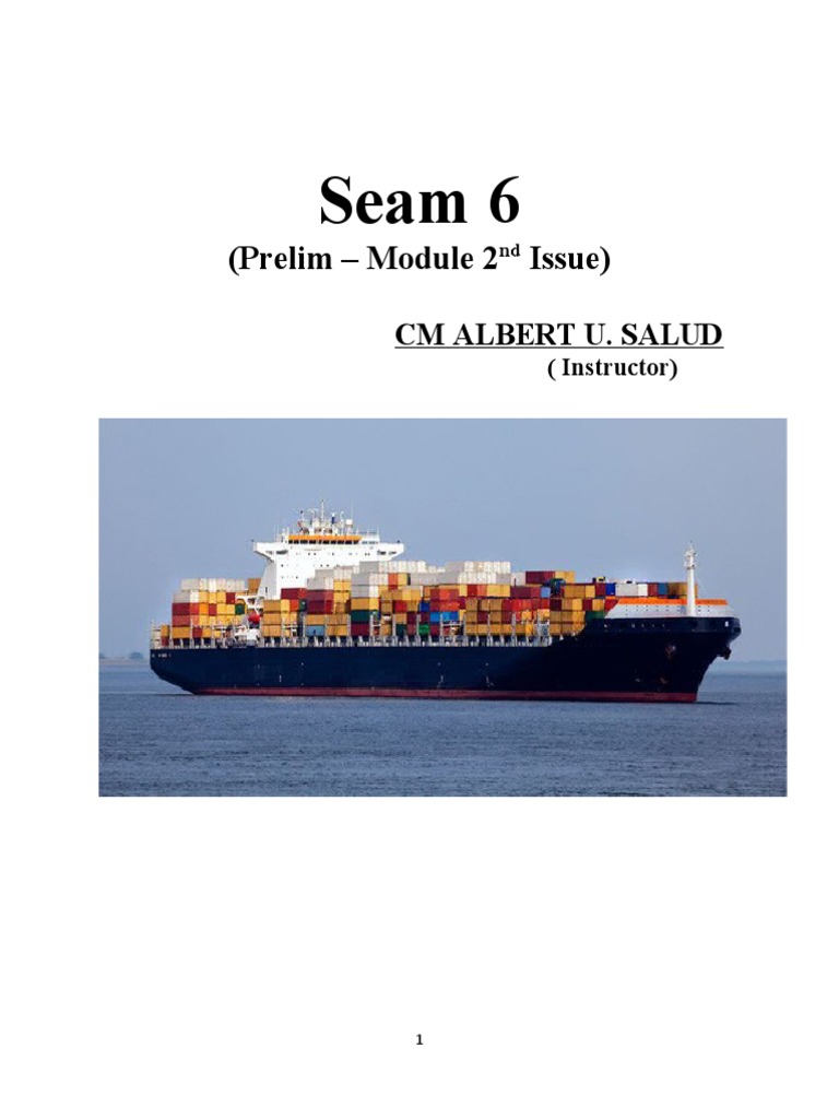 Seam 6: (Prelim - Module 2 Issue) | PDF | Density | Weight