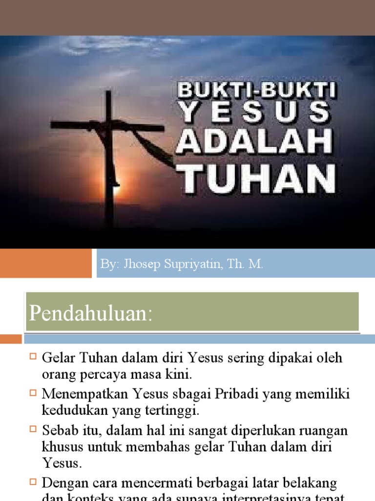 Gelar Tuhan dalam Diri Yesus Kristus | PDF