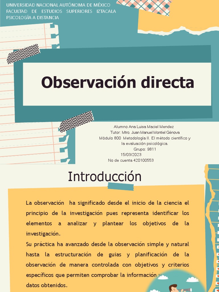 Observación Directa | PDF | Muestreo (Estadísticas) | Comportamiento