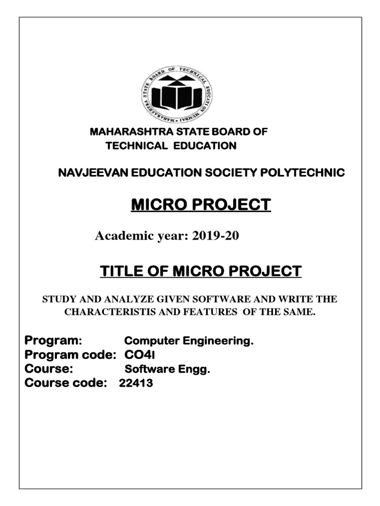 Title of Micro Project | PDF | Software | Databases